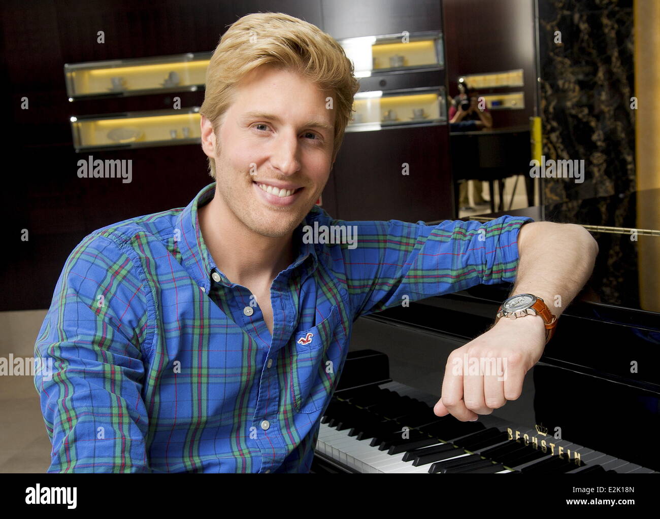 Maxi Arland at a crafting photocall with SOS-Kinderdorf Moabit at ...
