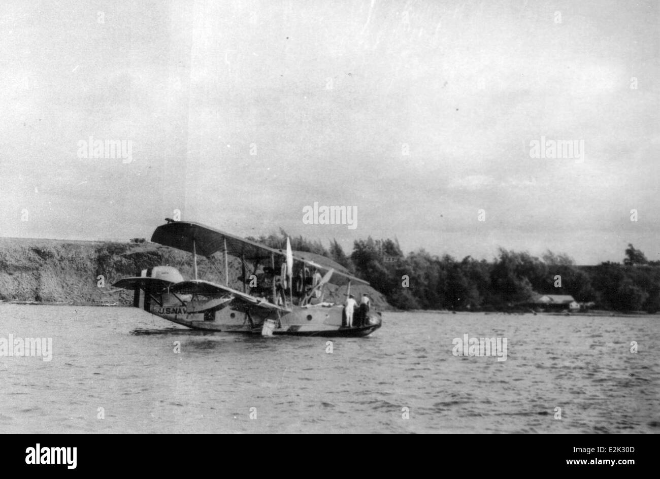 This historical image shows the Naval Aircraft Factory PN-9, serial ...