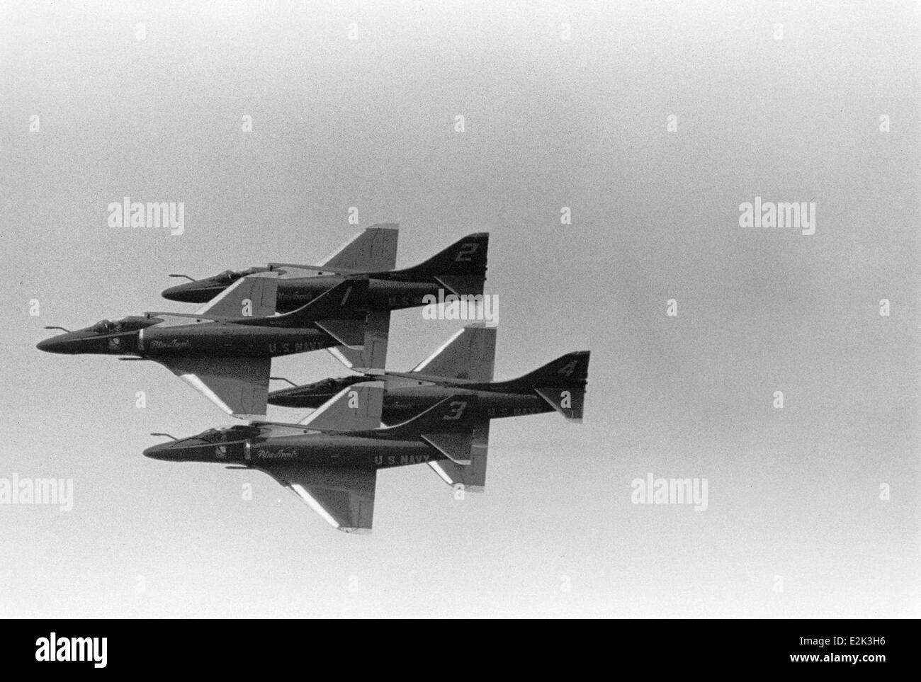 The Douglas A-4F Skyhawk, used by the Blue Angels, is a carrier-capable ...