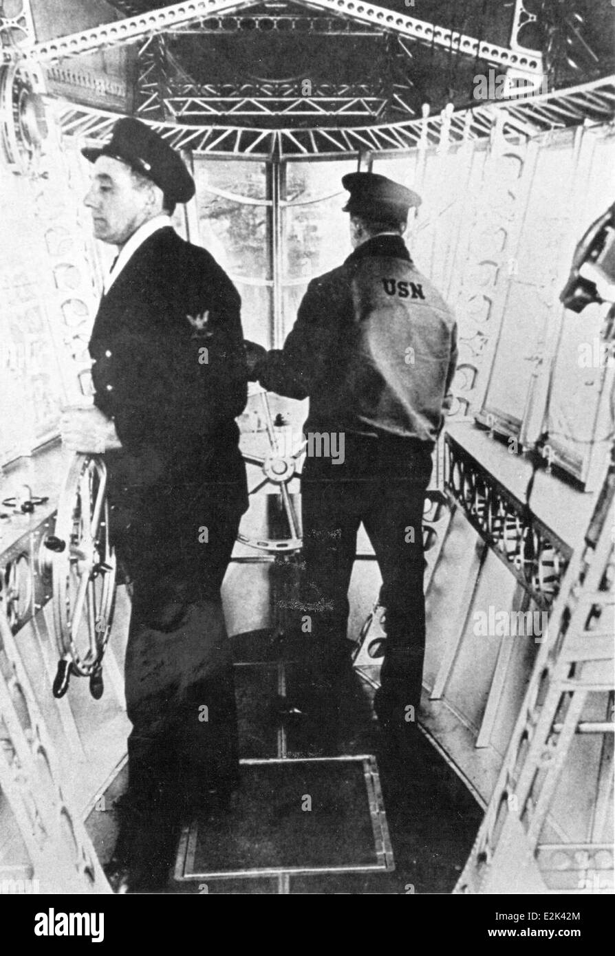 An image from October 18, 2010, showing the control car of an airship ...