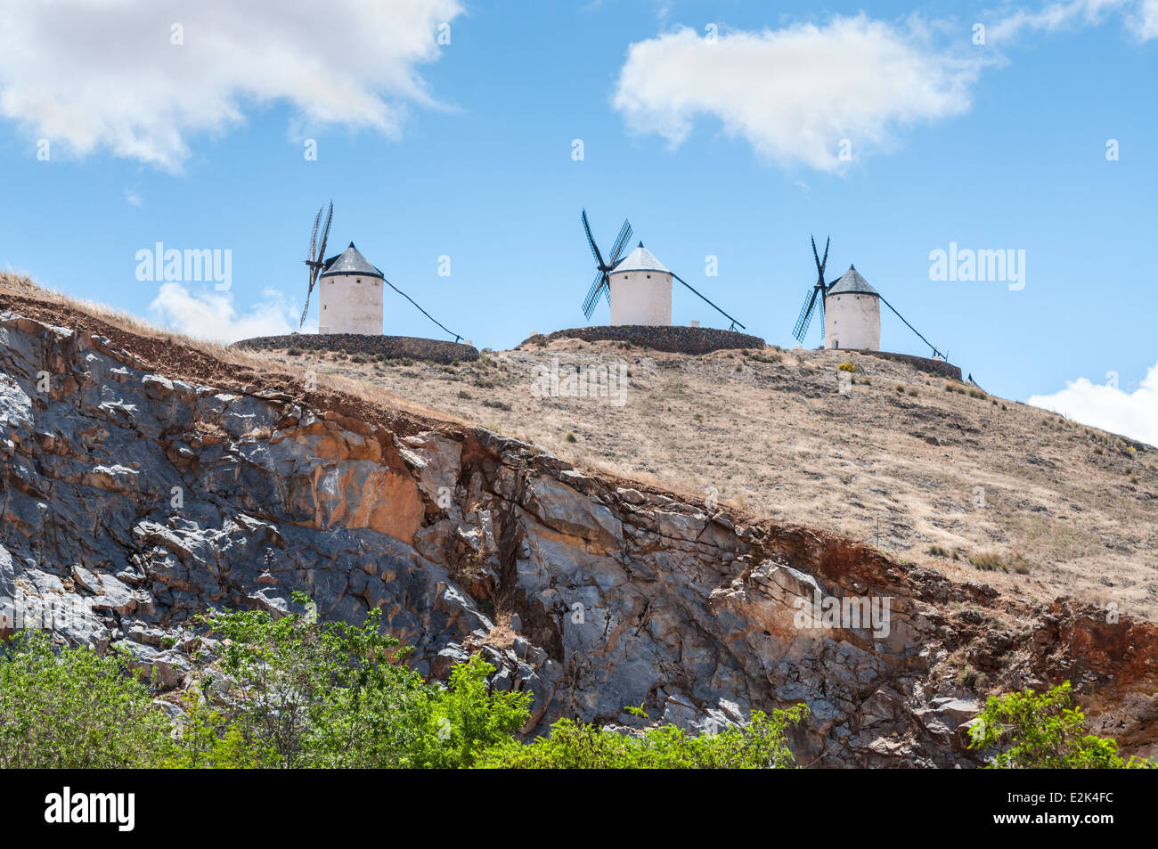 Traditional windmill, in the La Mancha area of Spain Stock Photo - Alamy