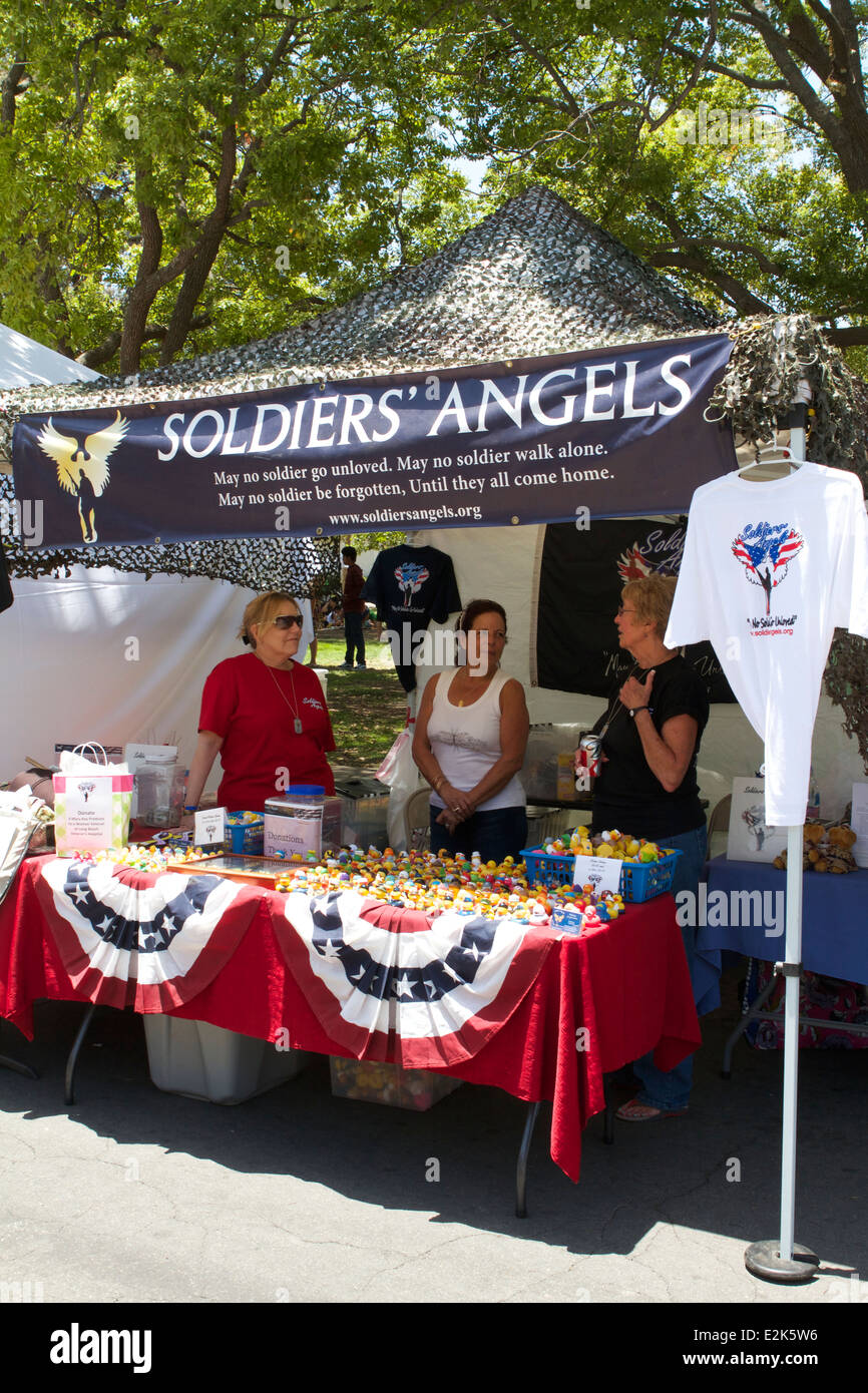 Soldiers angels stand at a street fair Soldiers' Angels provides aid ...