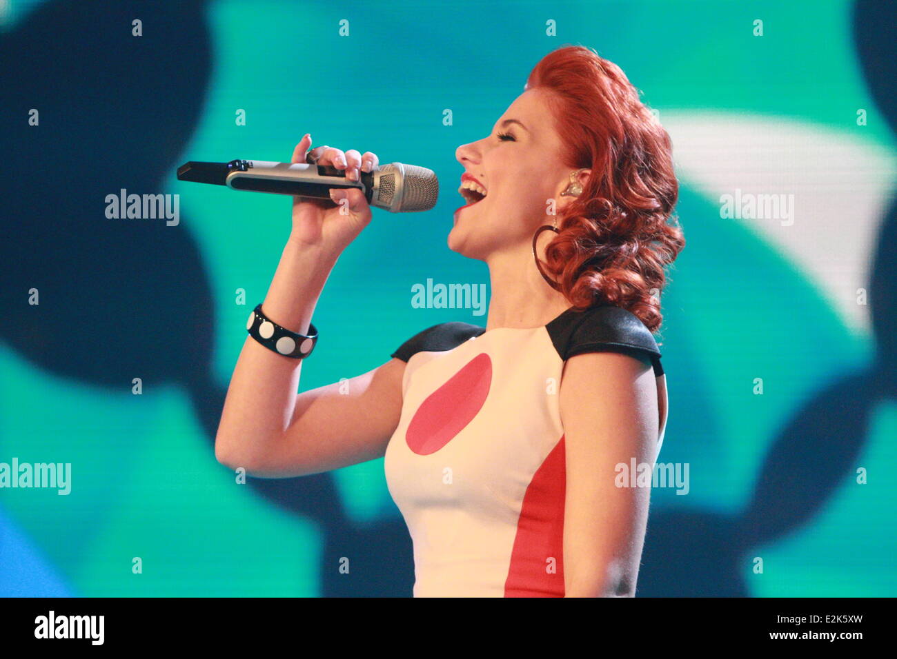 Lisa Wohlgemuth at the German RTL TV show Deutschland sucht den ...