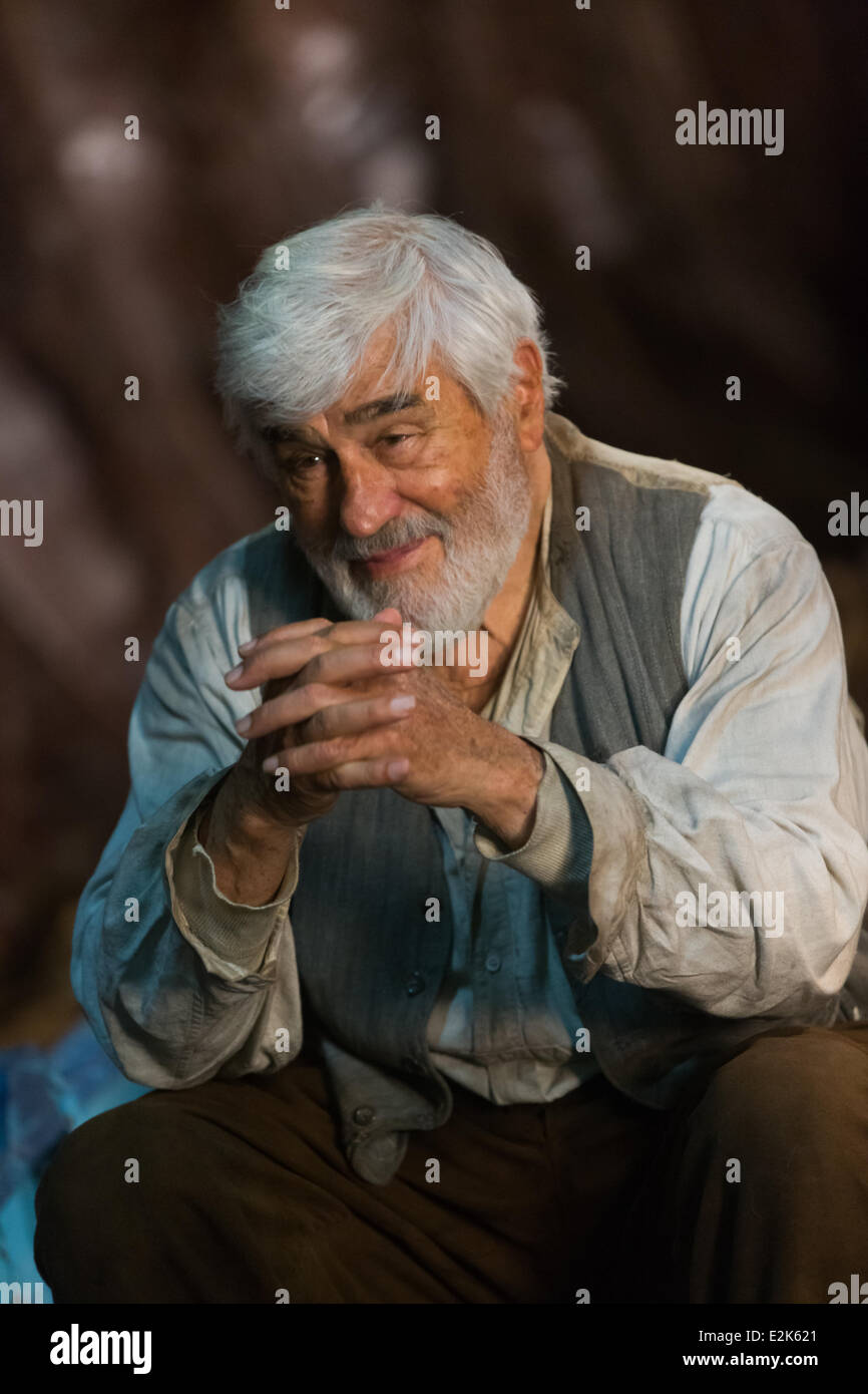 Mario Adorf at a photocall on the set for a German TV movie Pinocchio ...