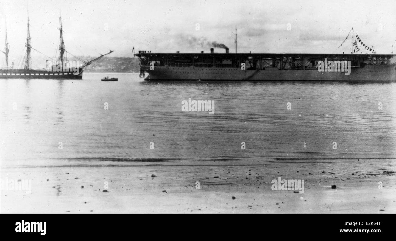 The USS Langley (CV-1), the first aircraft carrier of the United States ...