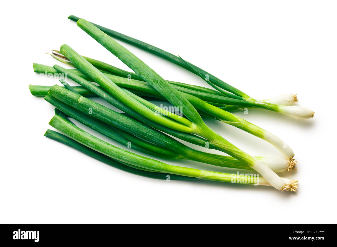 fresh spring onion on white background Stock Photo - Alamy