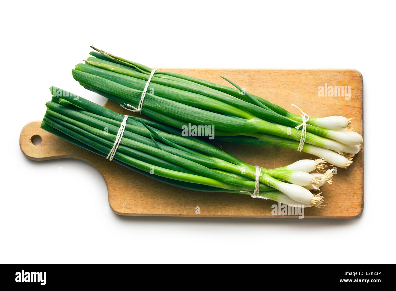 fresh spring onion on white background Stock Photo - Alamy