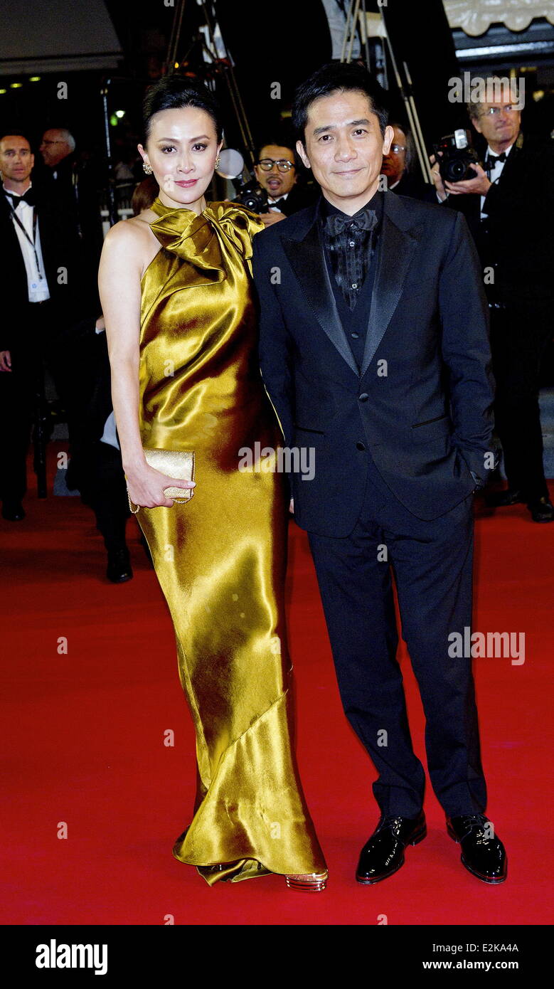 Tony Leung and Carina Lau at the Tian Zhu Ding premiere during 66th ...