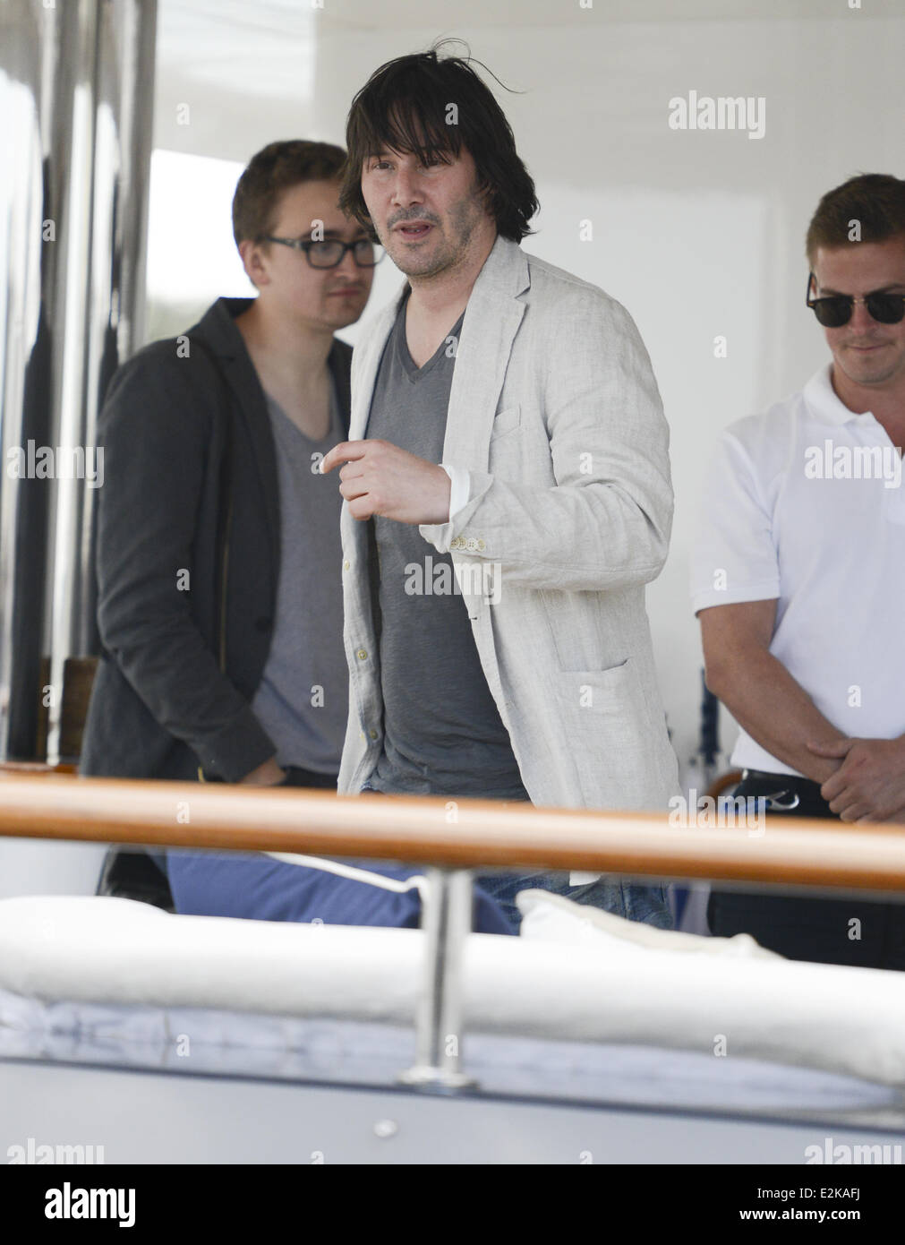 Keanu Reeves departing the Odessa Yacht during 66th Cannes Film ...