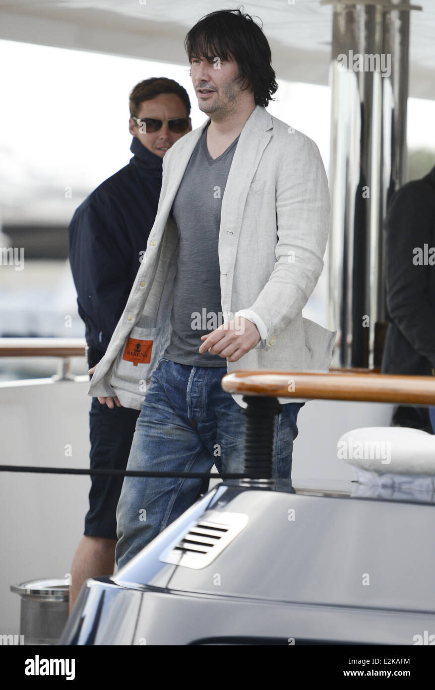 Keanu Reeves departing the Odessa Yacht during 66th Cannes Film ...