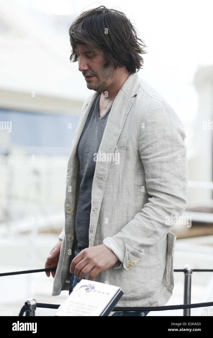 Keanu Reeves departing the Odessa Yacht during 66th Cannes Film ...