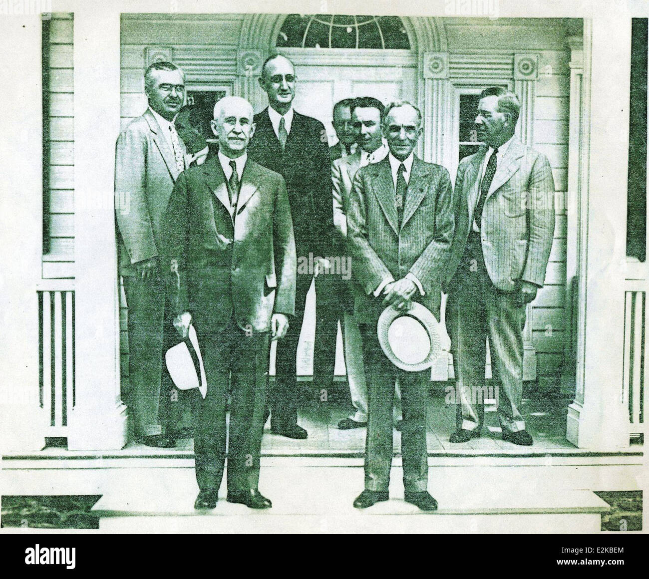 This photograph from the George Hallet Collection captures several significant figures in early ...