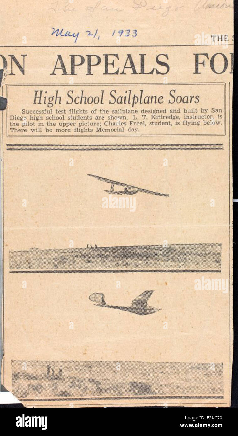 This image from the Freel Album showcases Charles Freel and the Convair ...