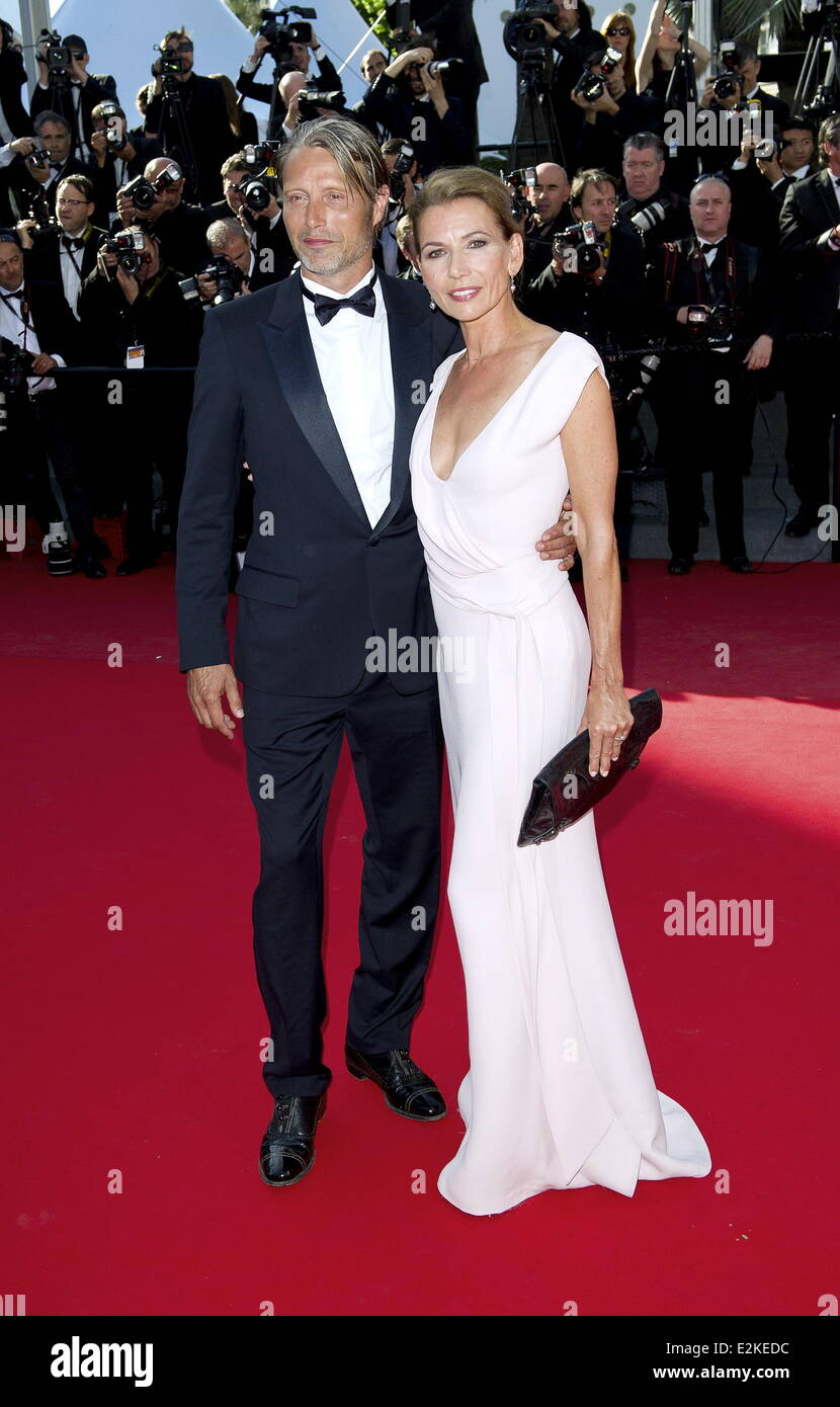 Mads Mikkelsen and Hanne Jacobsen at the 66th Cannes Film Festival ...