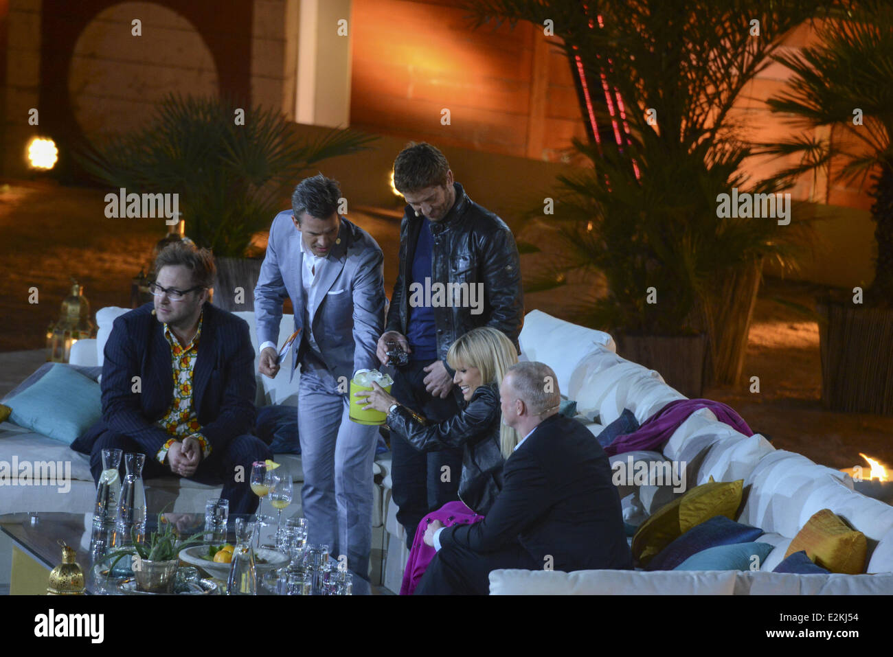 Michelle hunziker and stefan raab on hi-res stock photography and ...