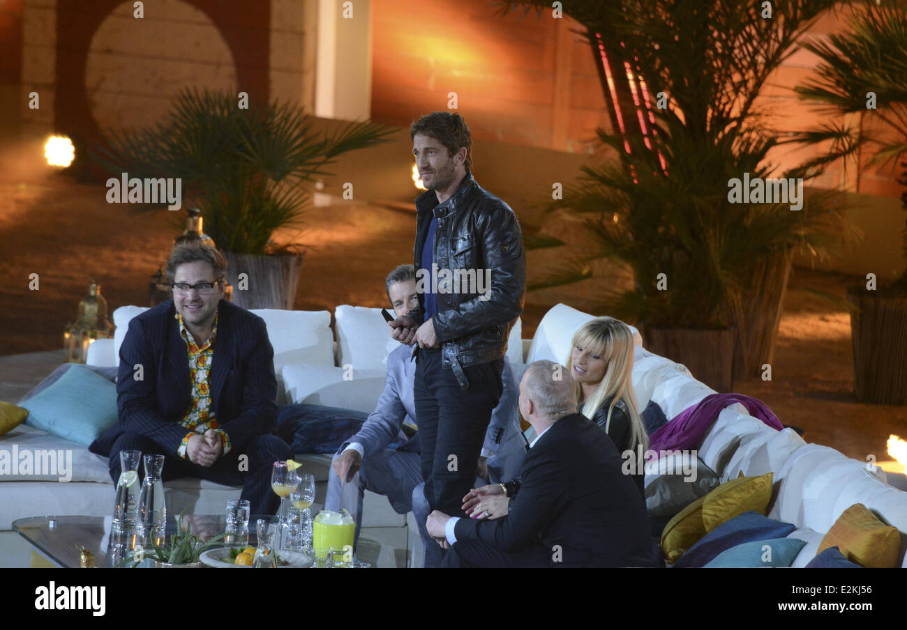 Paul Panzer, Markus Lanz, Gerard Butler, Michelle Hunziker and Stefan ...