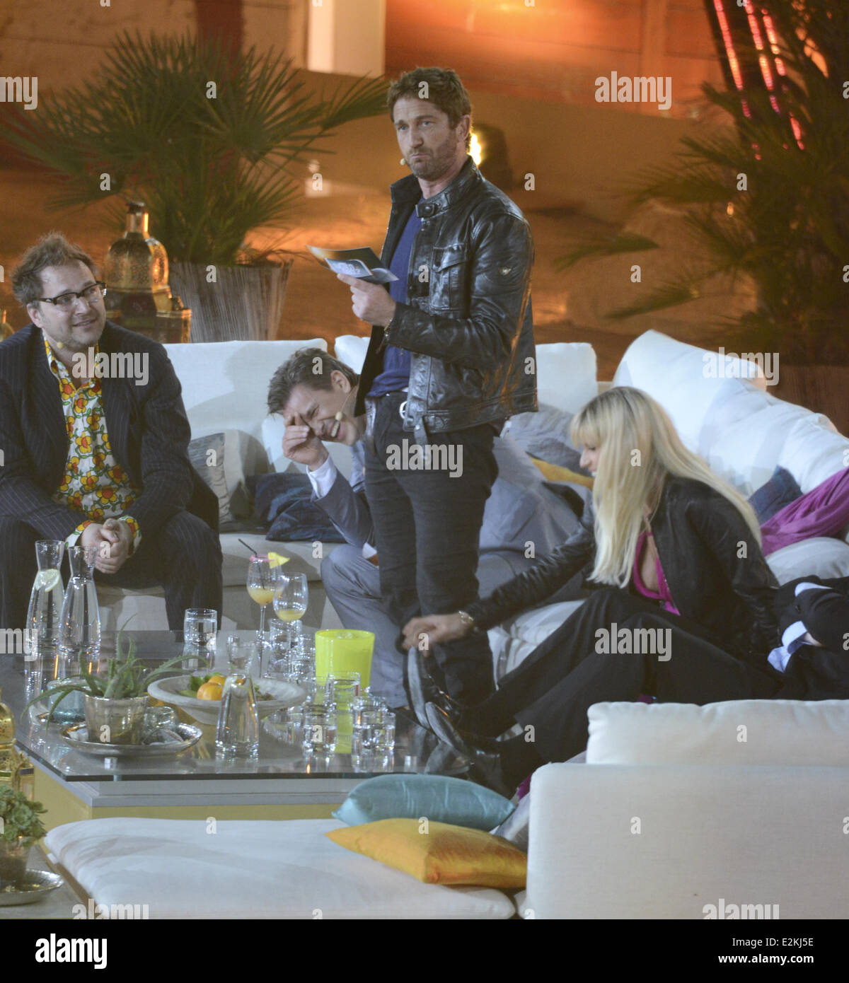 Paul Panzer, Markus Lanz, Gerard Butler and Michelle Hunziker on German ...