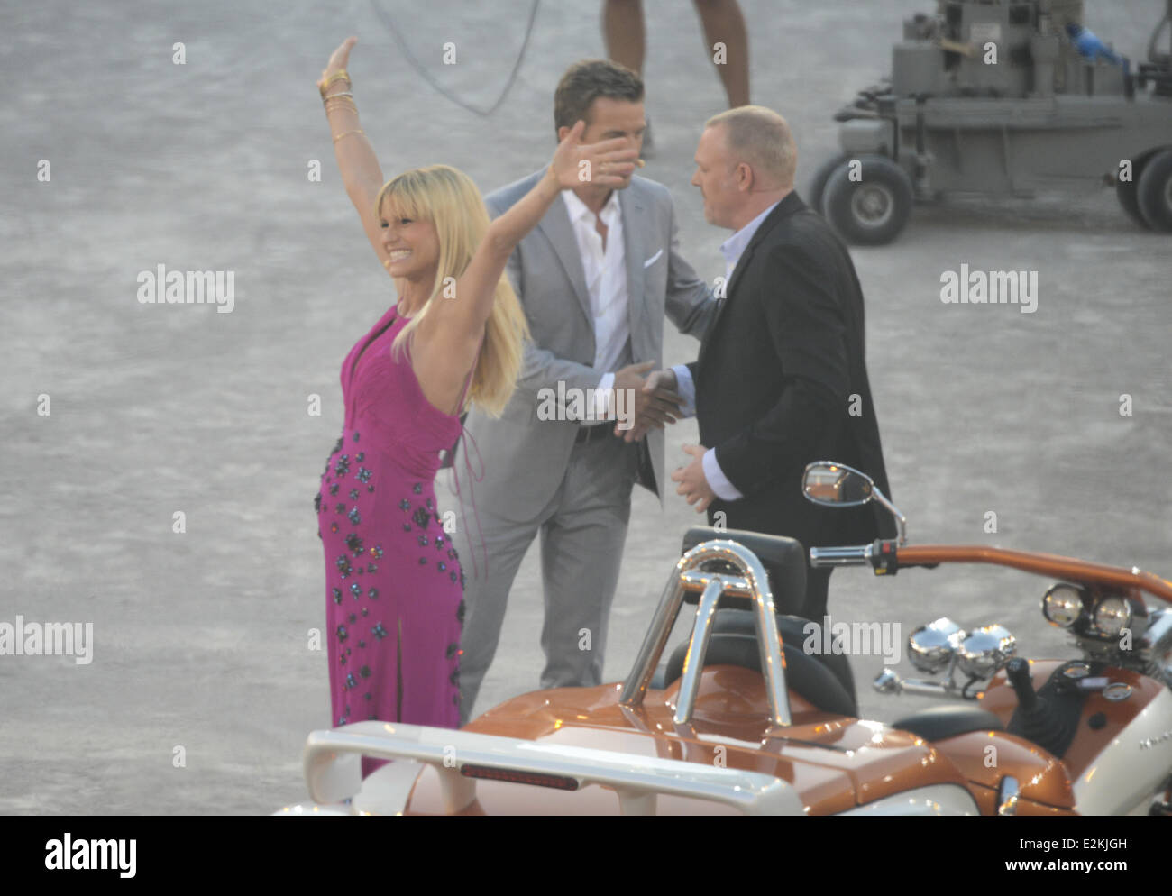 Michelle hunziker and stefan raab on hi-res stock photography and ...