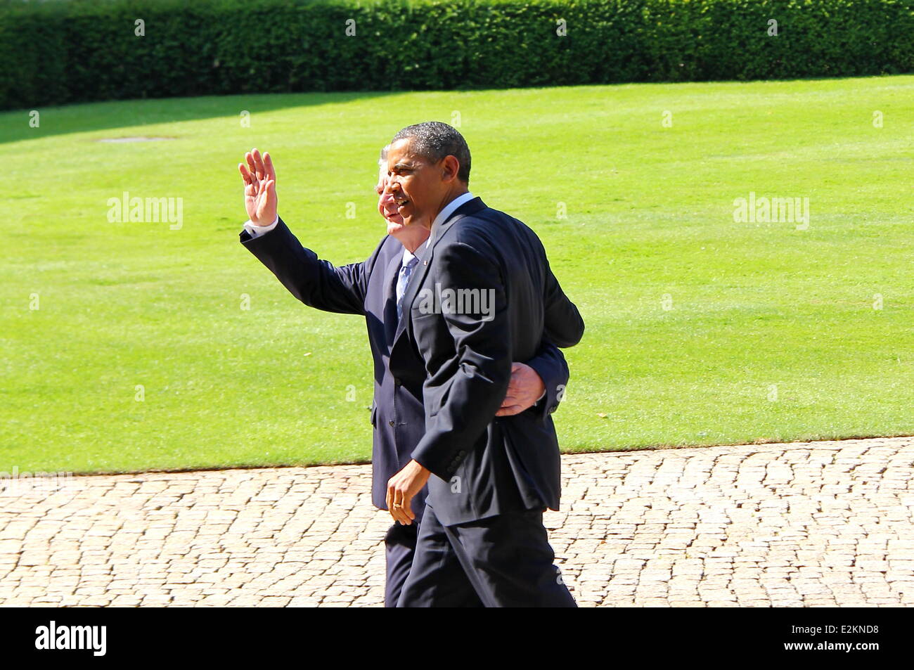 US President Barack Obama and German President Joachim Gauck in Schloss ...