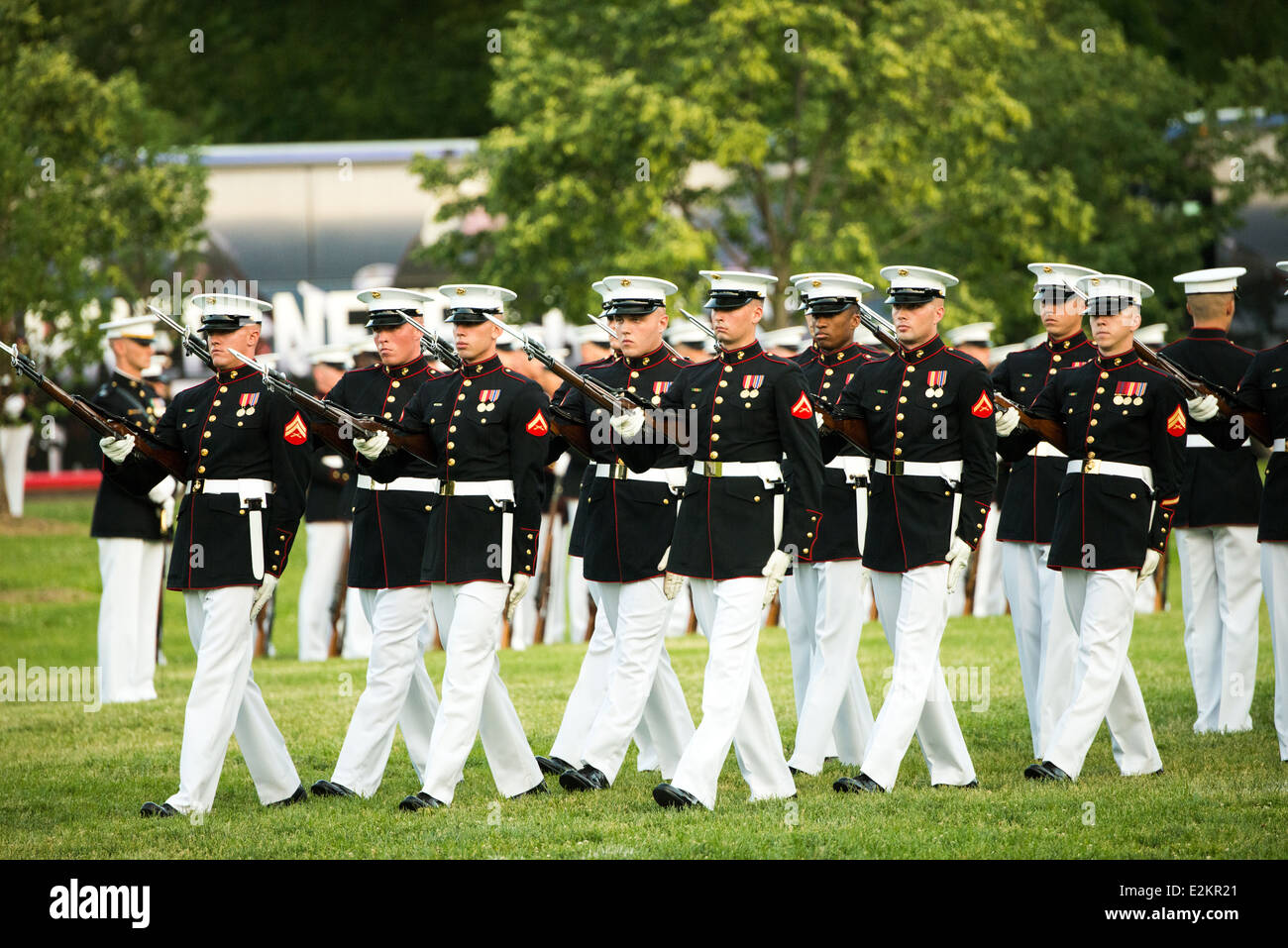 WASHINGTON DC, United States — The Silent Drill Team, an elite group of ...