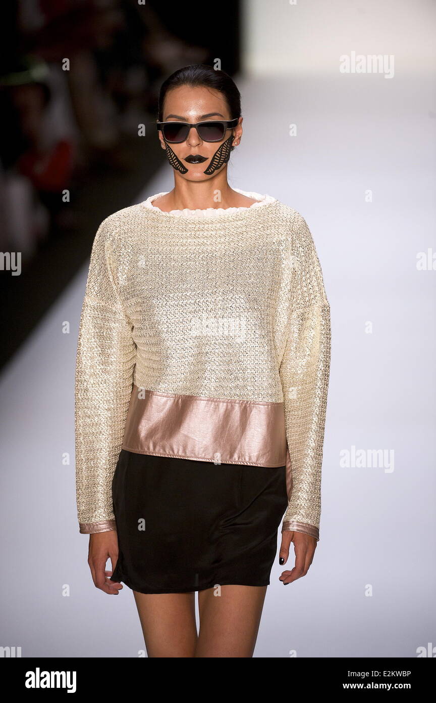 model at Mercedes-Benz Fashion Week Berlin Spring/Summer 2014 - REBEKKA ...
