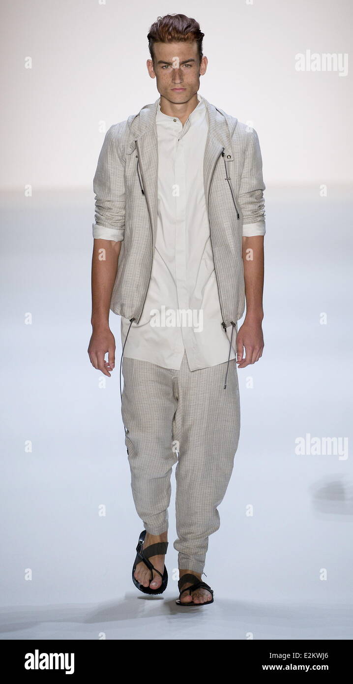 model at Mercedes-Benz Fashion Week Berlin Spring/Summer 2014 - MARC ...