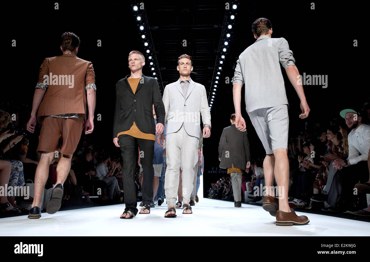 model at Mercedes-Benz Fashion Week Berlin Spring/Summer 2014 - MARC ...