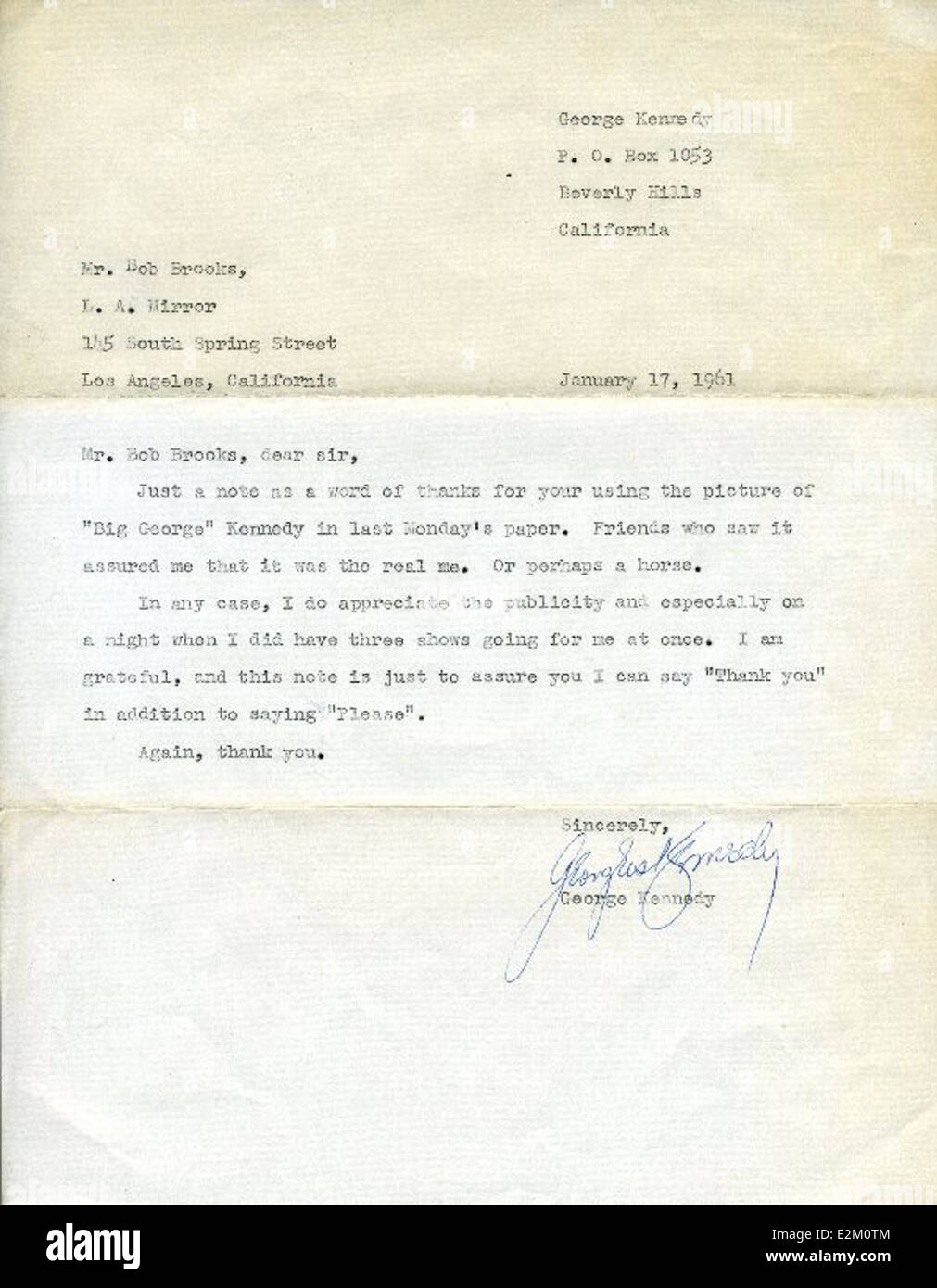 This image features George Kennedy, the famous actor known for his ...