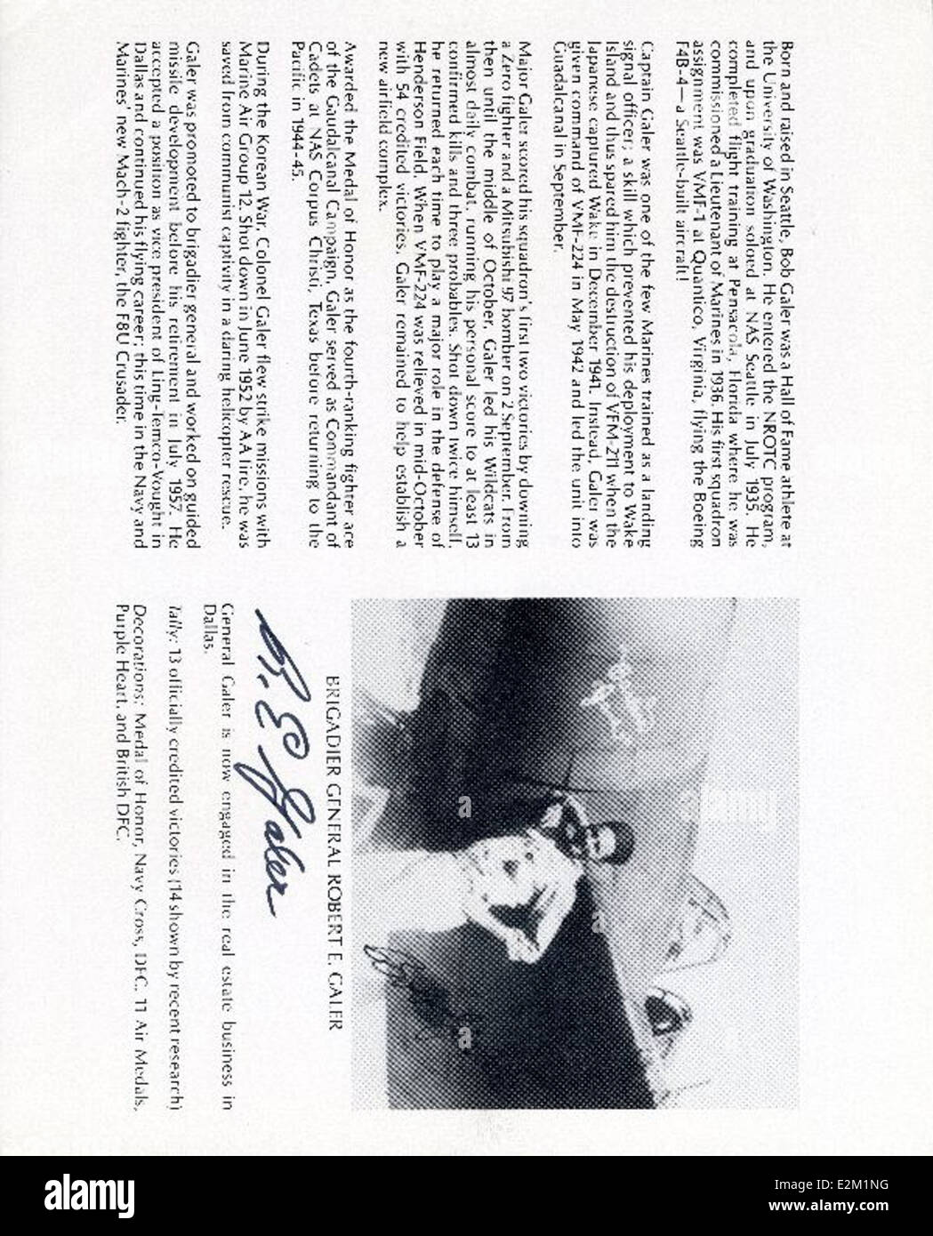 This image features the autograph of Robert Galer, a notable figure in ...