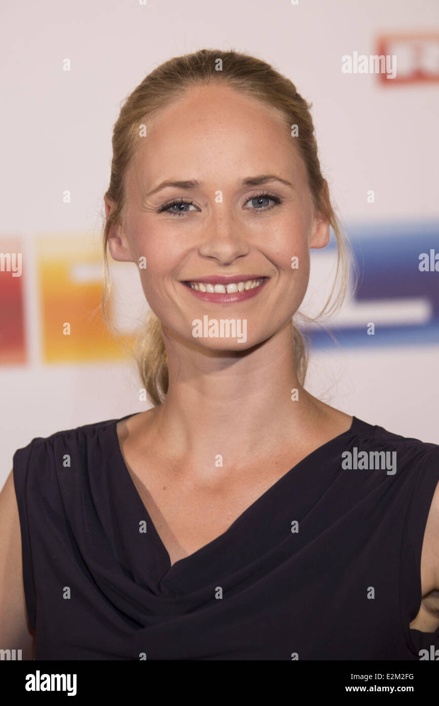Inez Bjoerg David at a press event to promote RTL TV's broadcasting ...