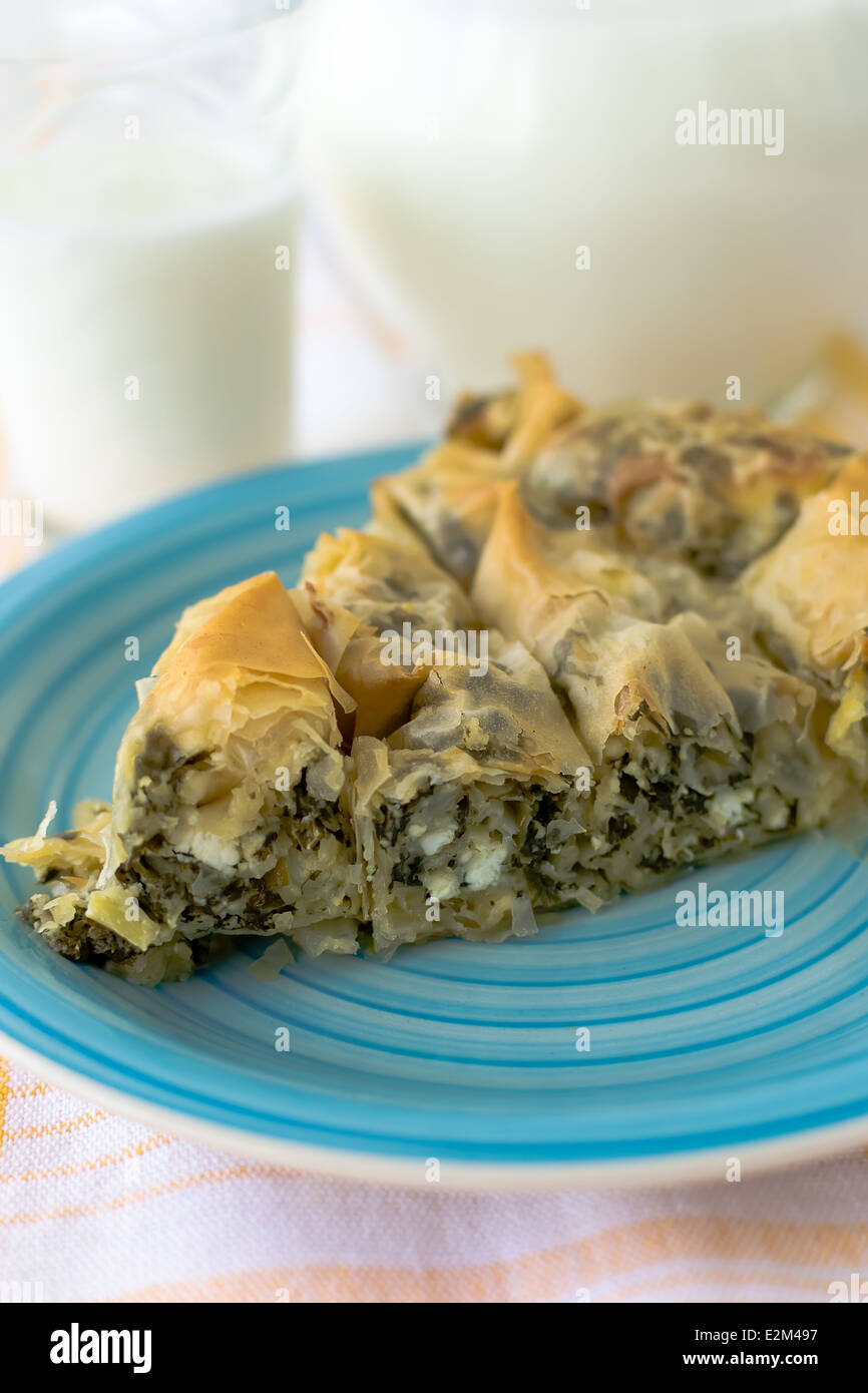 Spiral pastry with cheese and dock Stock Photo - Alamy