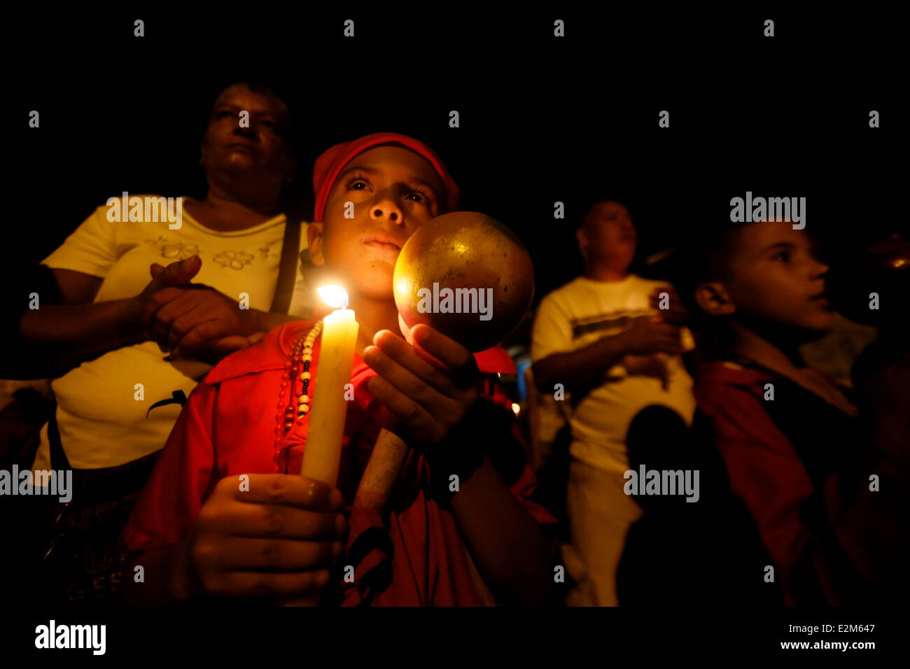 San Francisco de Yare, Miranda, Venezuela. 18th June, 2014. Residents ...
