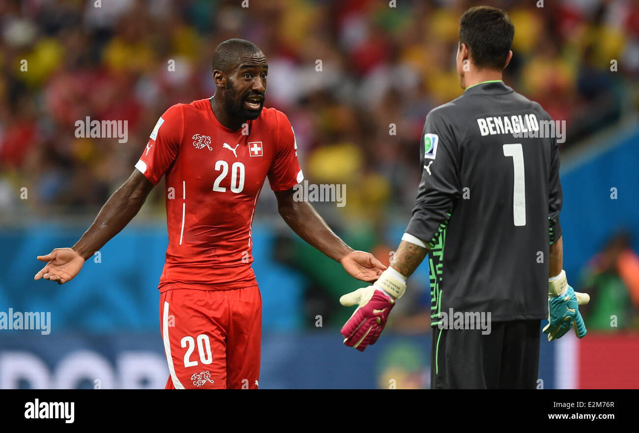Salvador da Bahia, Brazil. 20th June, 2014.Switzerland's Johan Djouro ...