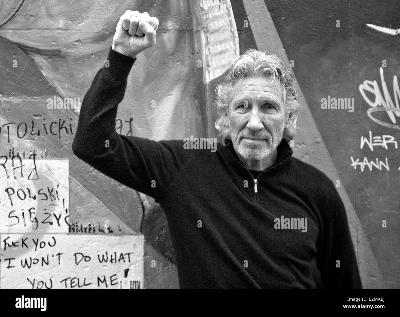 Roger Waters of Pink Floyd at the East Side Gallery Where: Berlin ...