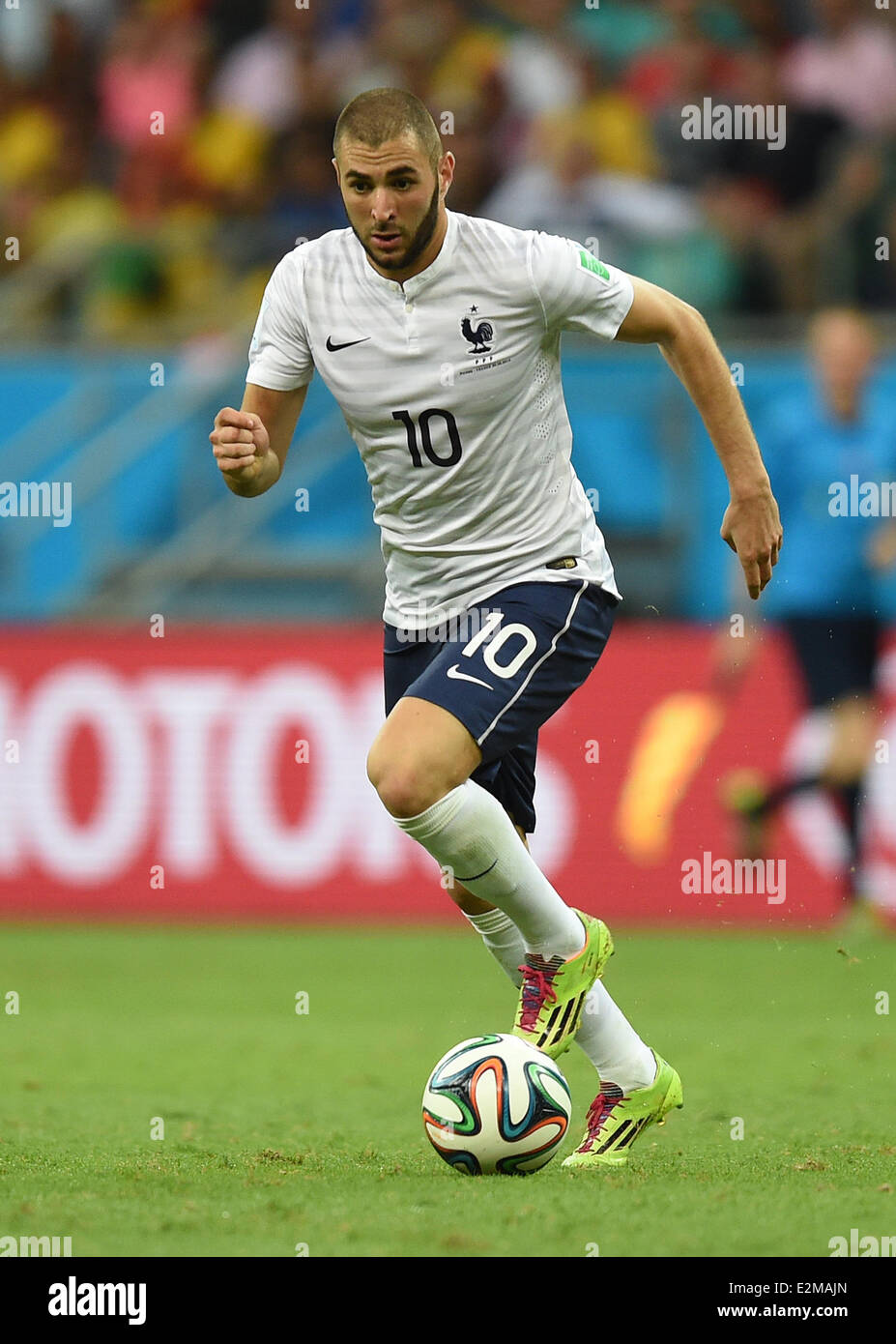 Karim Benzema of France controls the ball during the FIFA World Cup ...