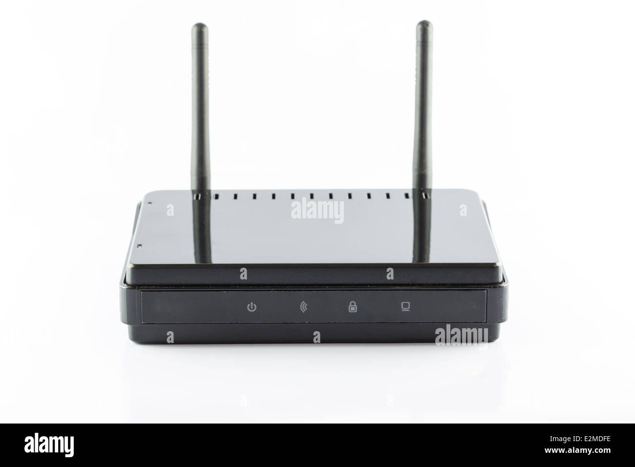 Black Access point router box isolated on white background Stock Photo ...