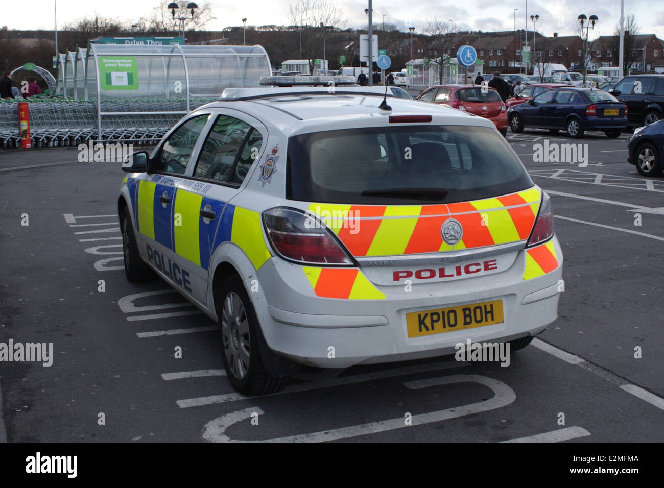 Northumbria Police Car, Rear View.Emergency services, Northumbria ...