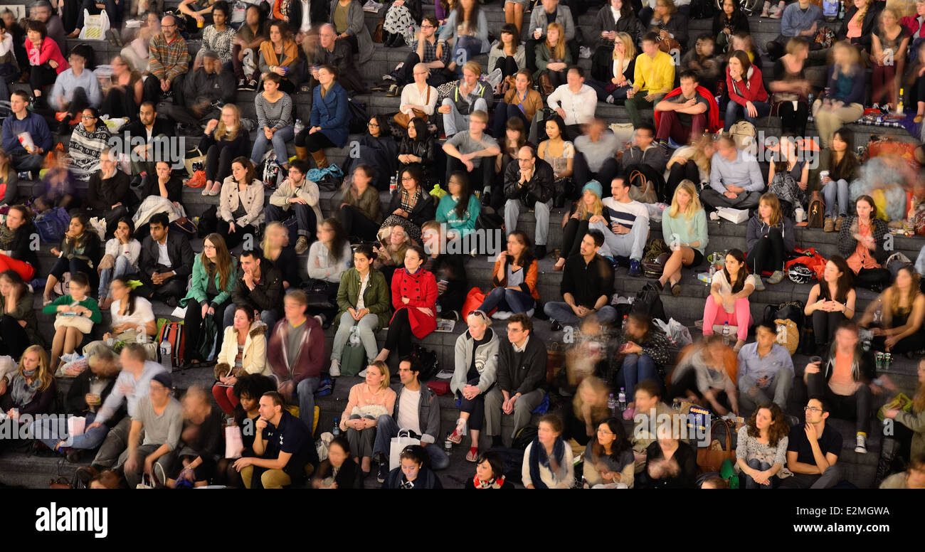 outdoor movie event with audience Stock Photo - Alamy