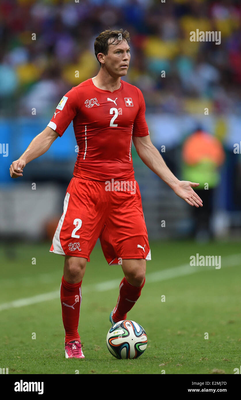 Switzerland's Stephan Lichtsteiner gestures during the FIFA World Cup ...