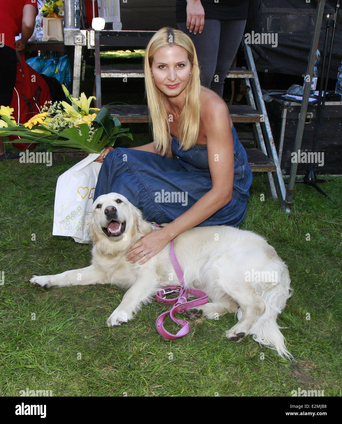 Ivana Gottova visiting a training center for guide dogs Stock Photo - Alamy