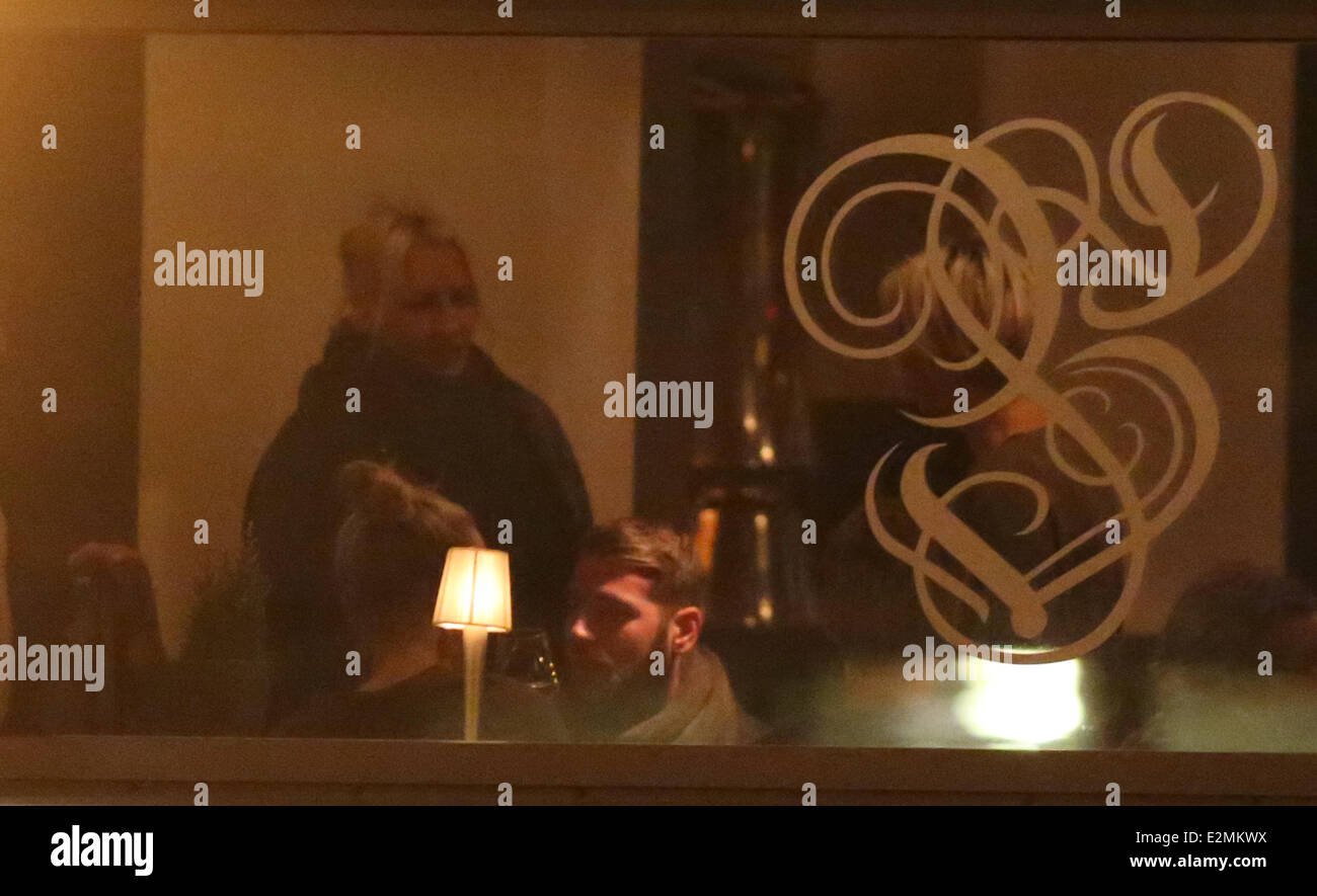 Sarah Connor, guest celebrating the launch of her concert tour with ...