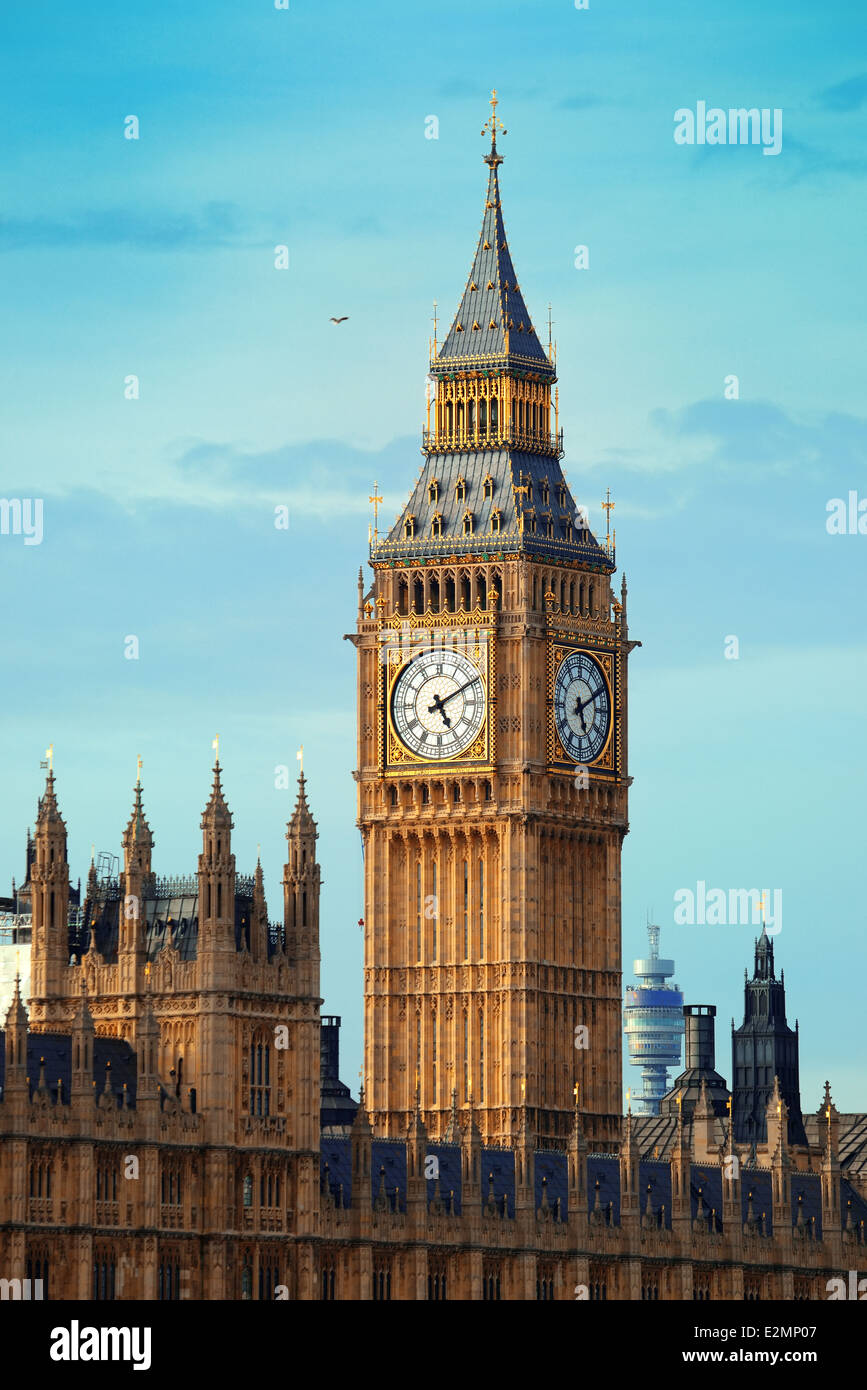Big Ben of London as the famous landmark and icon of the city Stock ...