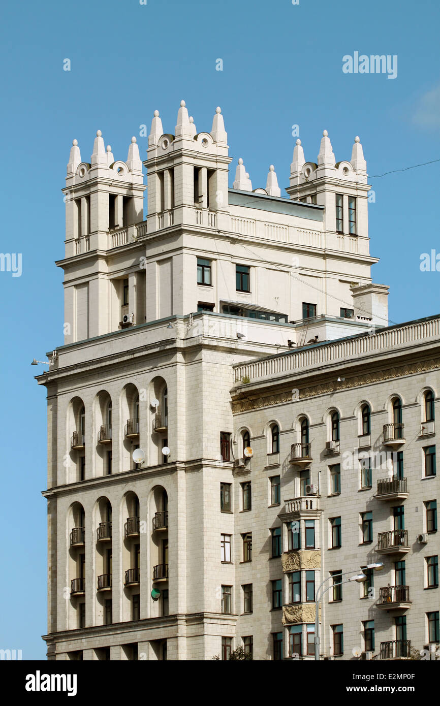 fragment of the Moscow high-rise building Stock Photo - Alamy