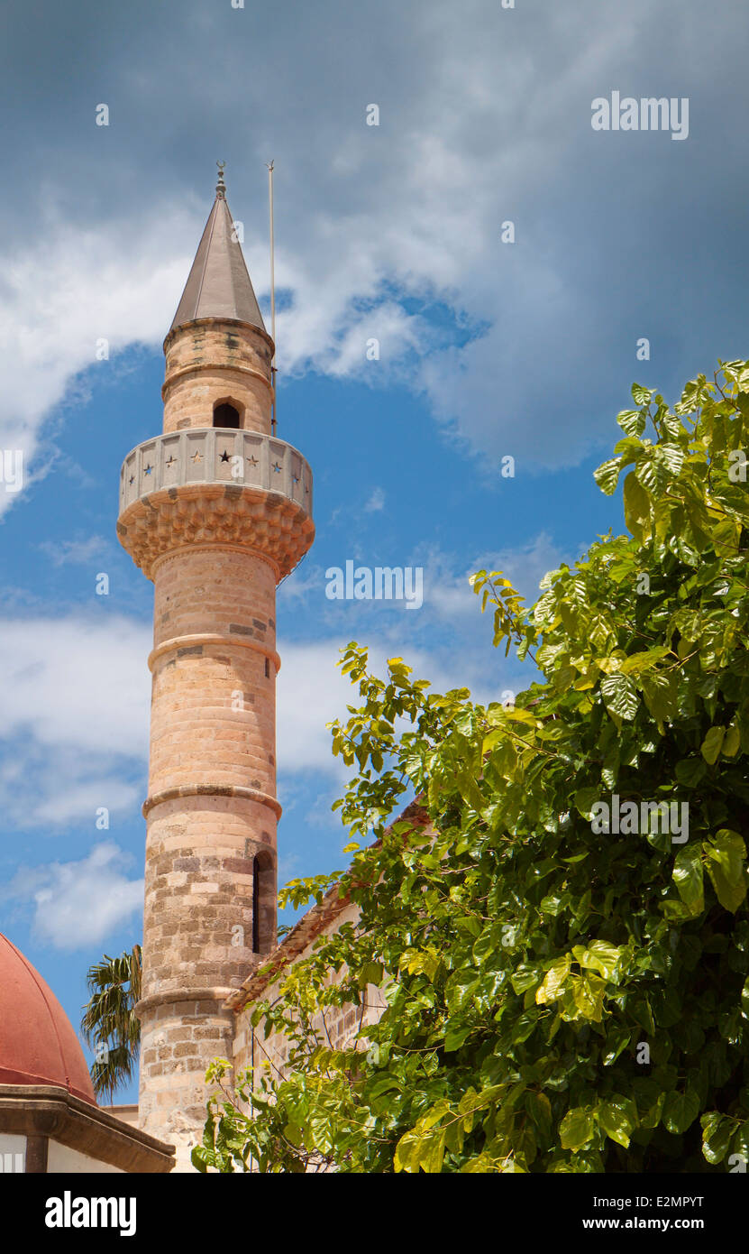 Deftendar Mosque at Freedom square of Kos island in Greece Stock Photo ...