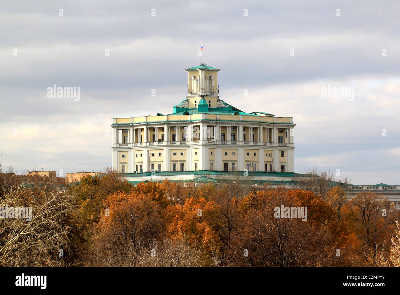 autumn landscape with beautiful theater of the Russian army Stock Photo ...