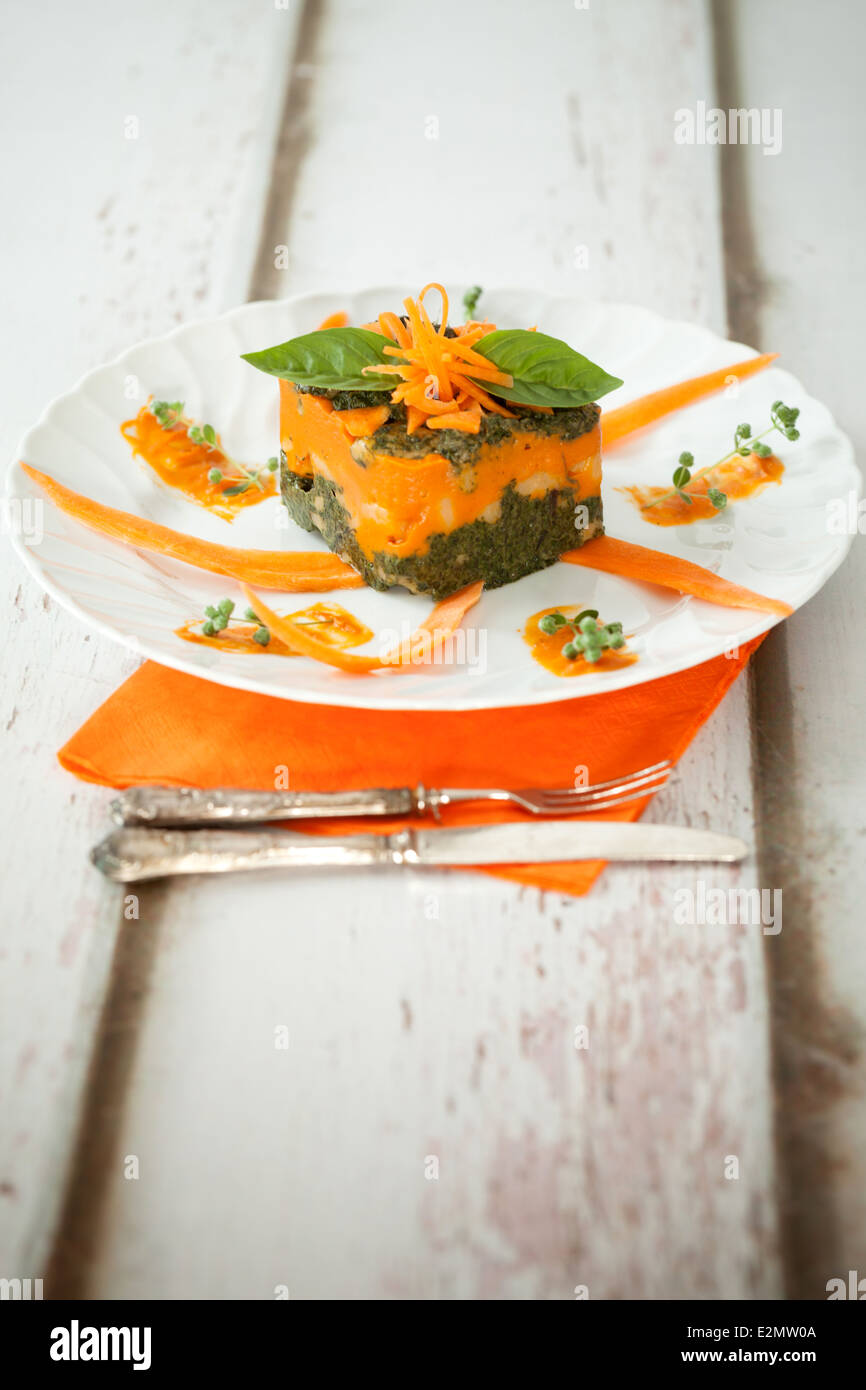 Gnocchi Fantasy Timbale Stock Photo - Alamy