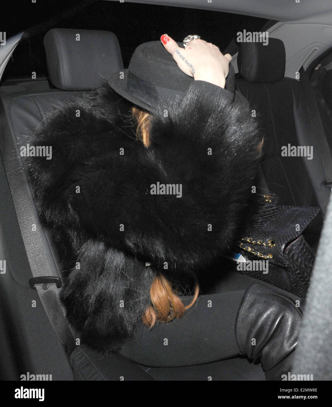 Lindsay Lohan seen leaving Nozomi Restaurant with boyfriend, Josh Chunn ...