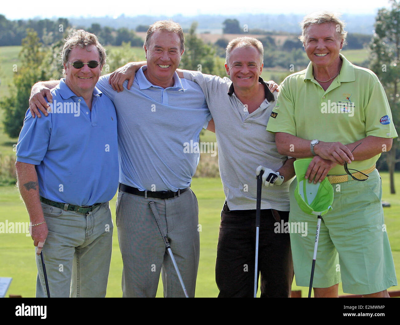 Jim Davison and friends attend a celebrity gold day at Langdon Hills ...