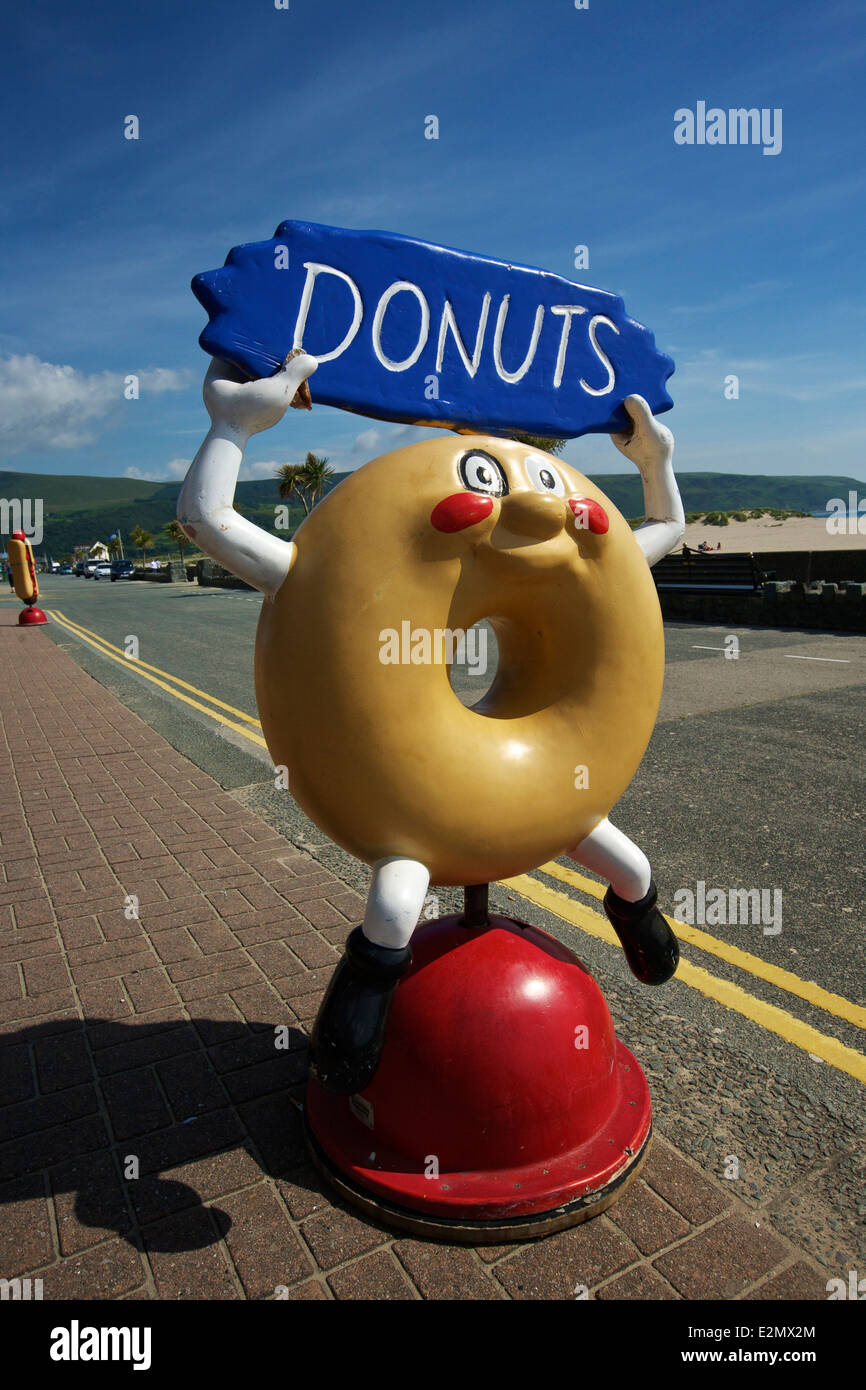 Doughnut Sign Barmouth Gwynedd Wales UK Stock Photo - Alamy