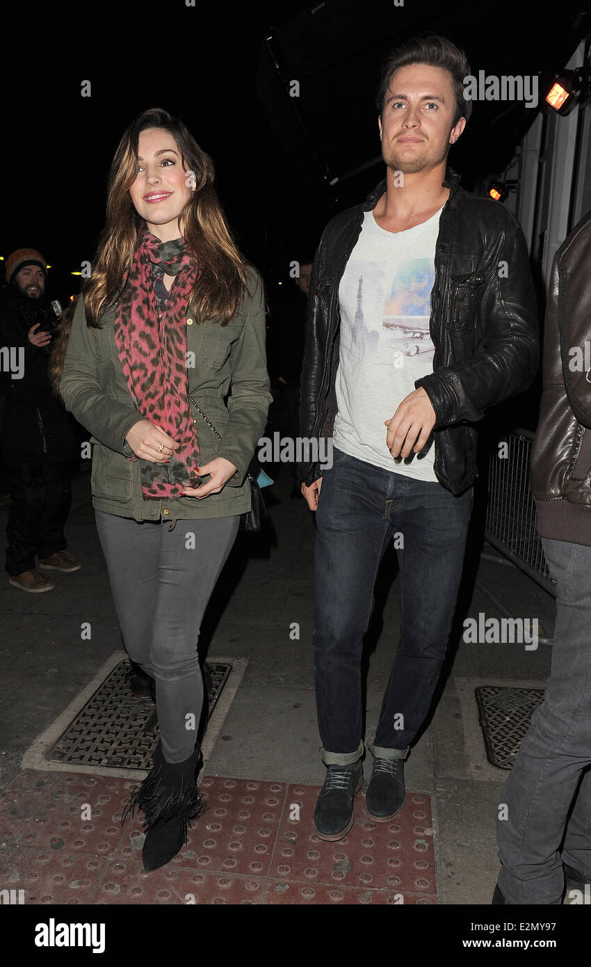 Kelly Brook and her boyfriend Thom Evans enjoy a double date with Kelly ...